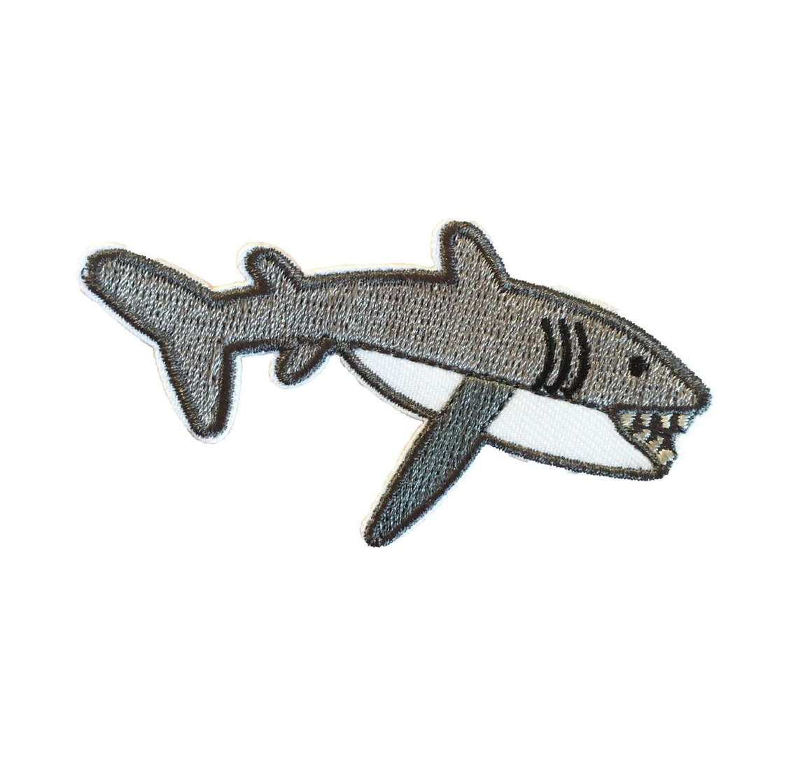 Shark Iron On Patch tropical patch embroidered patch | Etsy