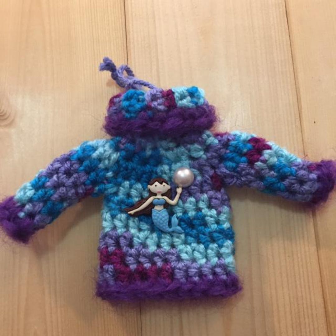 Mermaid Turtleneck Sweater Ornament, Package Decoration, Homespun ...