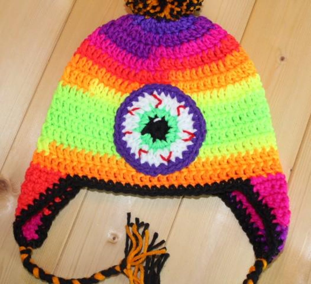 Child Crochet Eyeball Hat. Cyclops Hat - Etsy