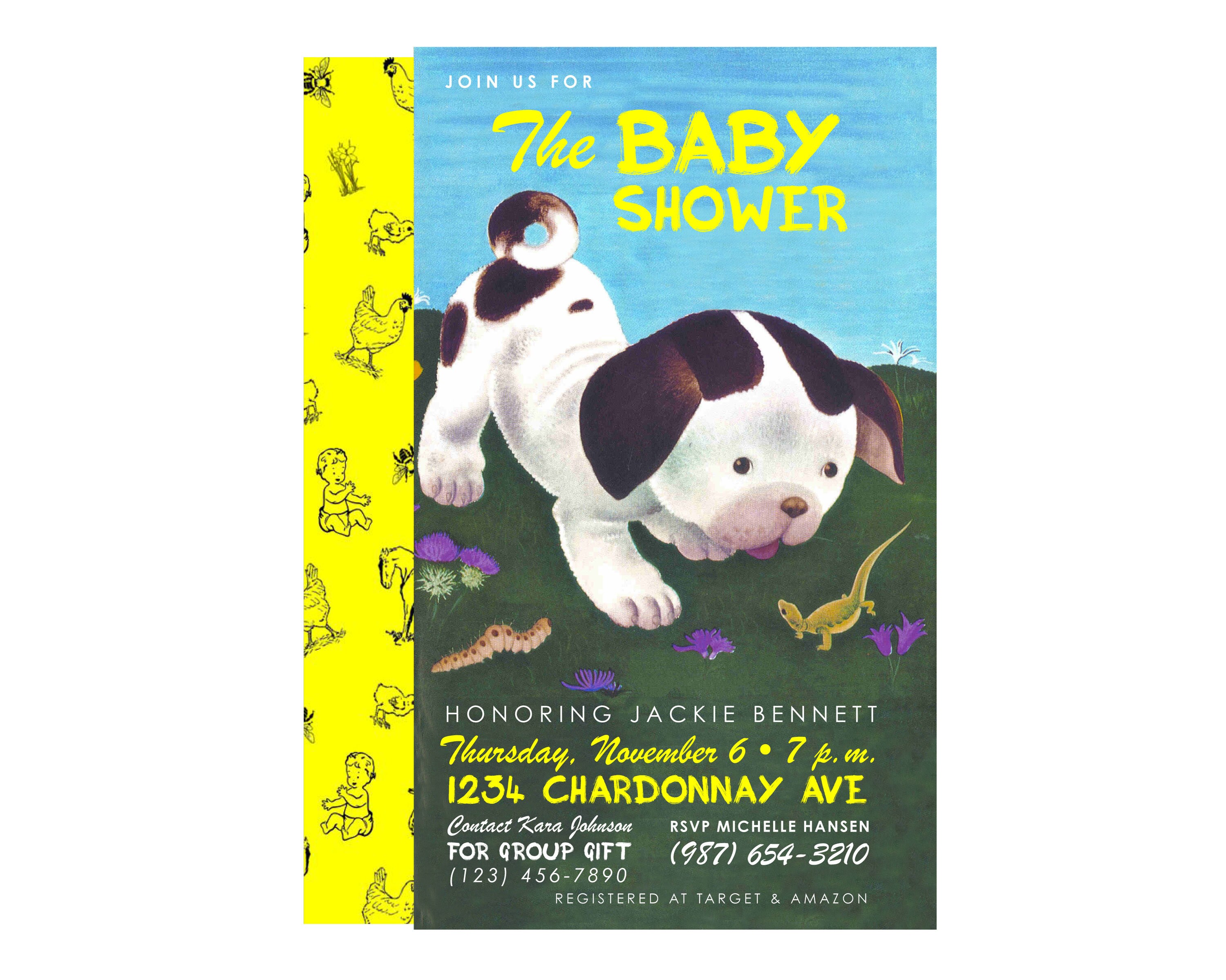Golden Book Baby Shower Invitation