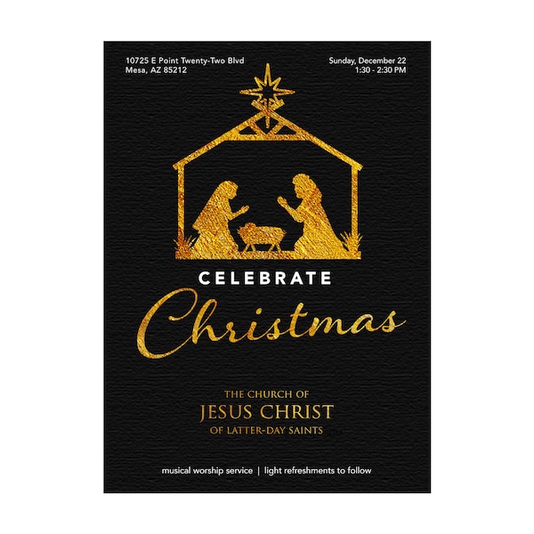 Christmas Church Service Invitation - Etsy