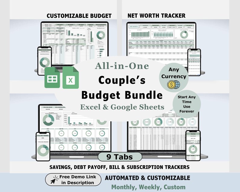 Couples Budget Planner Excel Template Google Sheets Budget Spreadsheet ...