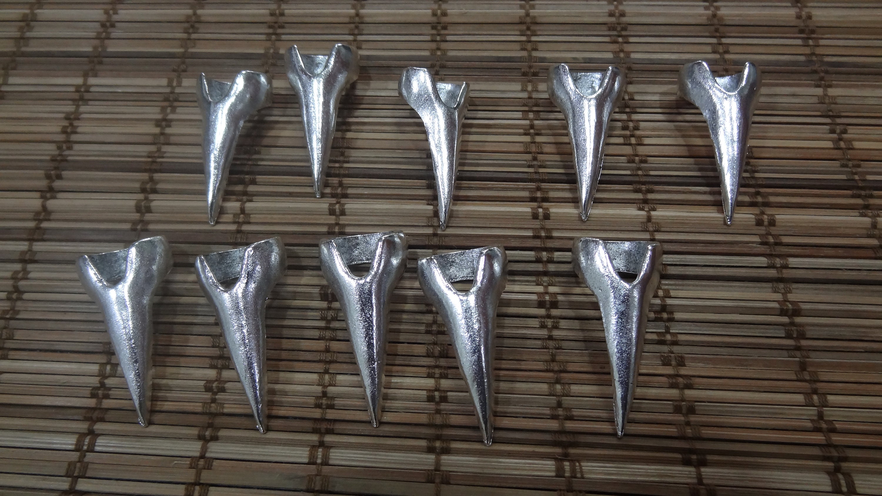 Non-adjustable Silver Cat Claws Set of 5 or 10 Silver Claw Rings, Claws ...