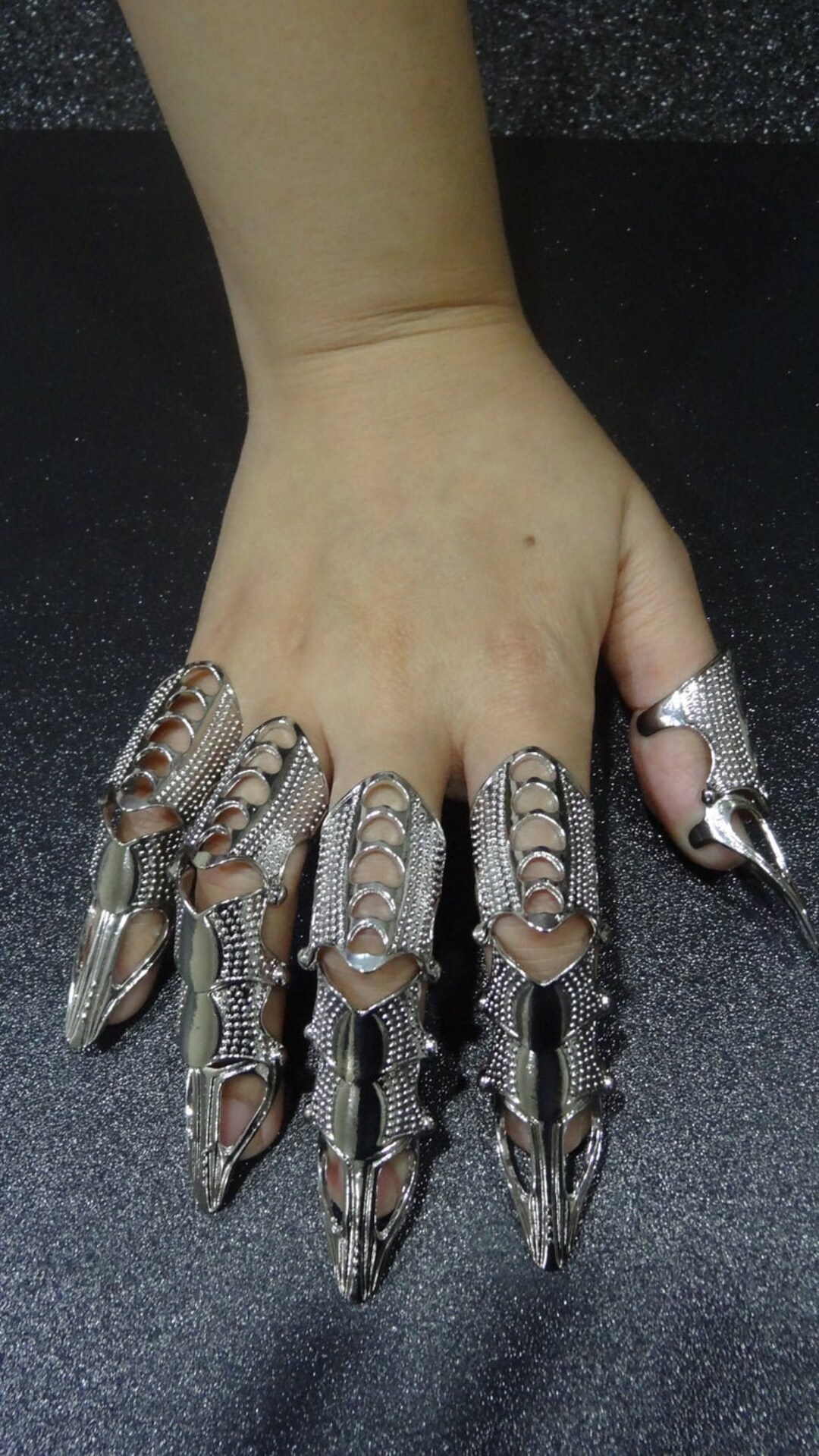 Silver Armour Claws Set of 5 or 10 Silver Claw Rings, Claws, Kitten ...