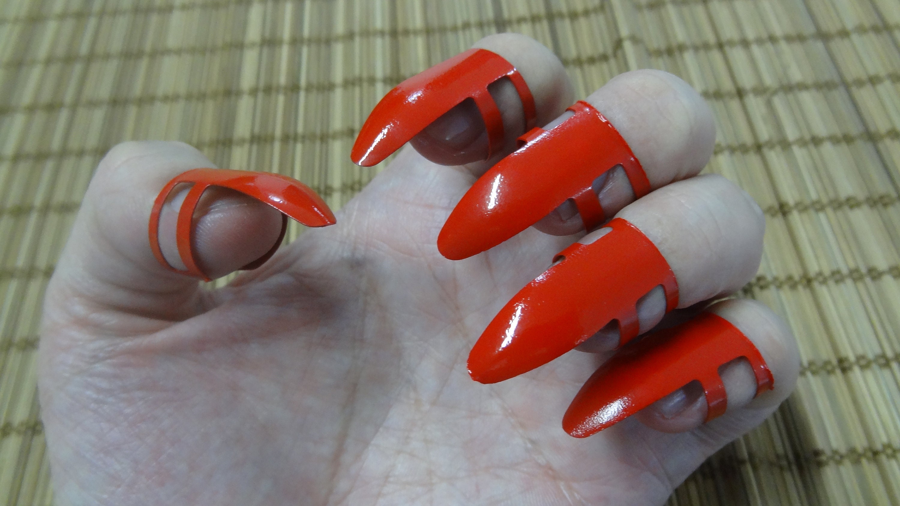 Adjustable Stainless Steel Claws red Color Set of 5 or 10 Stainless ...