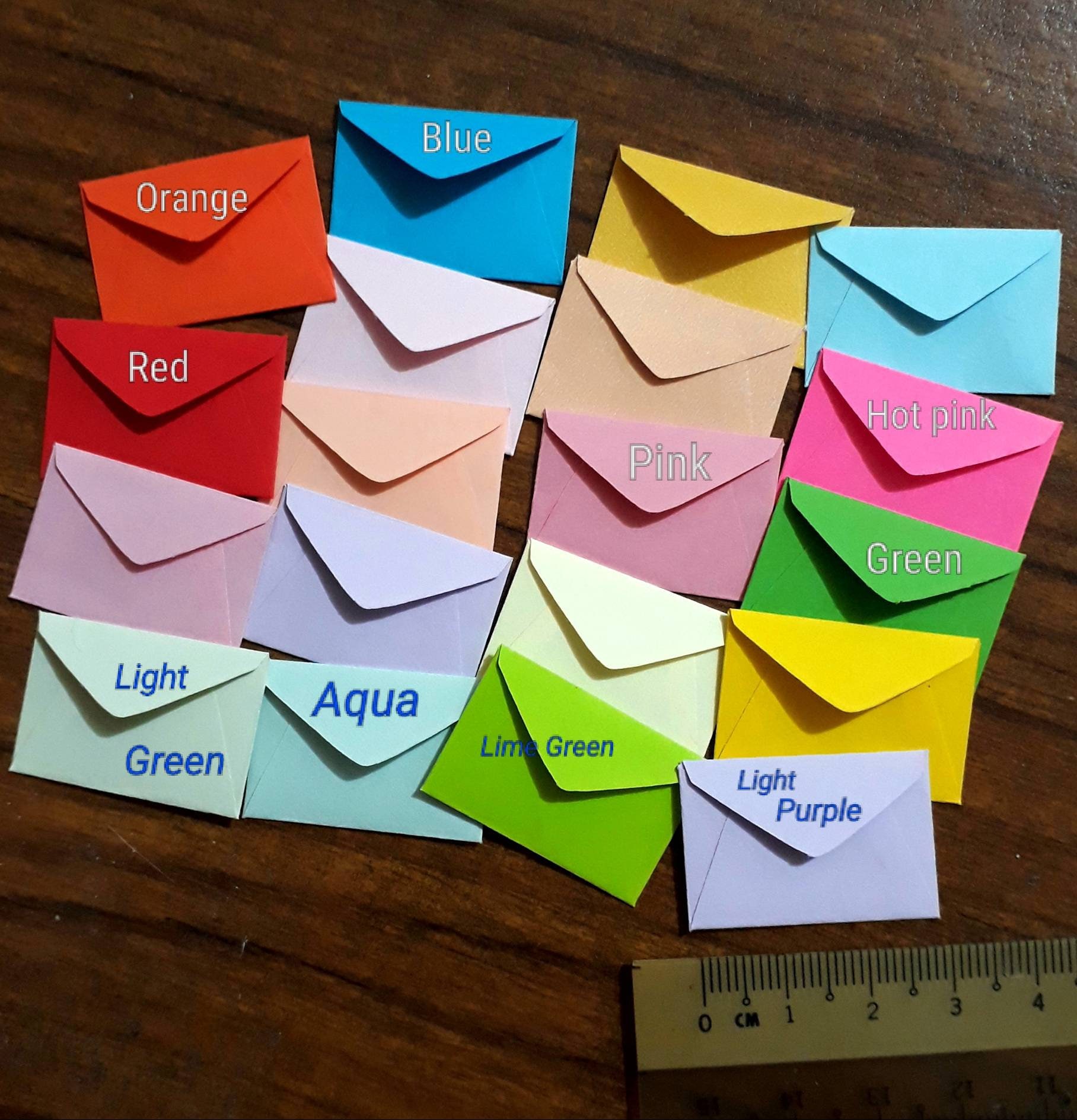 64 Very TINY Envelopes [2 X 3 Cm] Miniature, Very Small, Super TINY ...