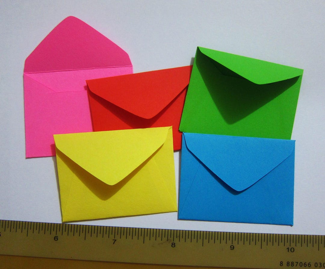 Small Envelopes 1-1/2 X 2, Mini Handmade, Bright Colors, Little Envies ...