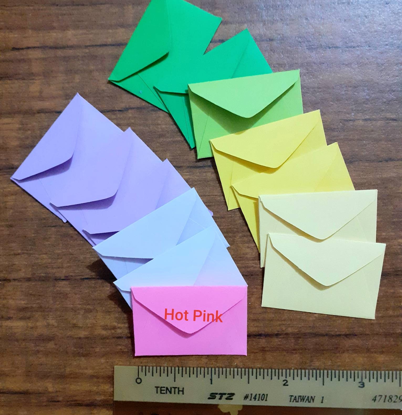 Miniature Envelopes (50) 1" X 1-1/2" Very TINY Color Envelopes, SMALL ...