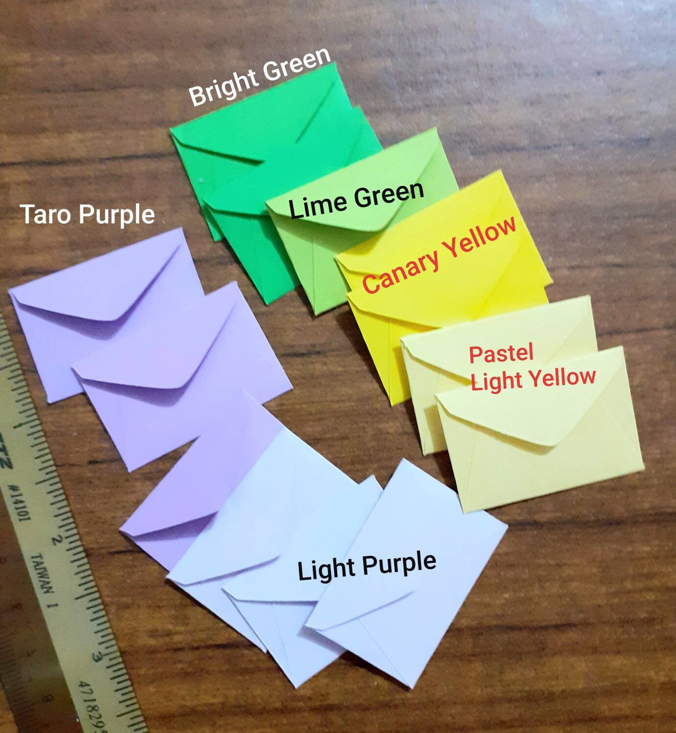 Miniature Envelopes (50) 1" X 1-1/2" Very TINY Color Envelopes, SMALL ...