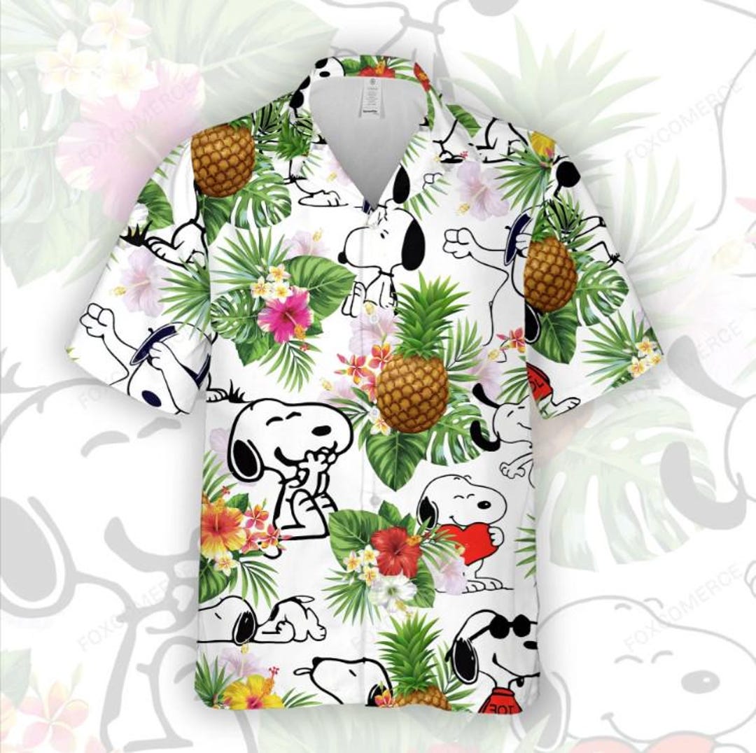 Snoopy Hawaiian Shirt, Snoopy Tropical Shirt, Snoopy Beach Shirt, Gifts ...