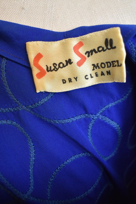 1950s Susan Small Model designer vintage blue party d… - Gem