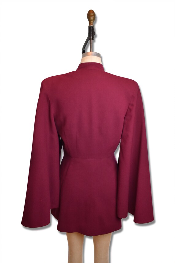 1940s Lilli Ann black label kimono sleeve wool crepe … - Gem