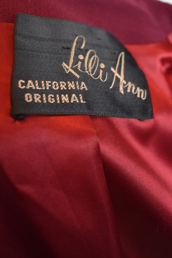 1940s Lilli Ann black label kimono sleeve wool crepe … - Gem