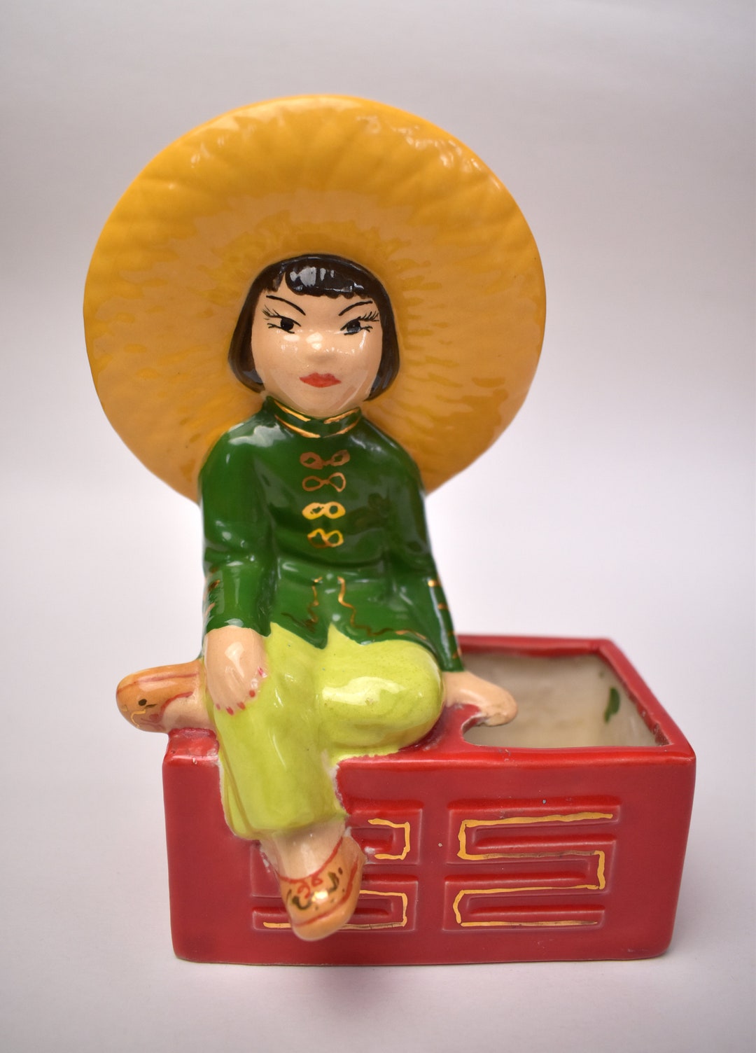 1950s Vintage Kitsch Asian Ceramic Planter - Etsy