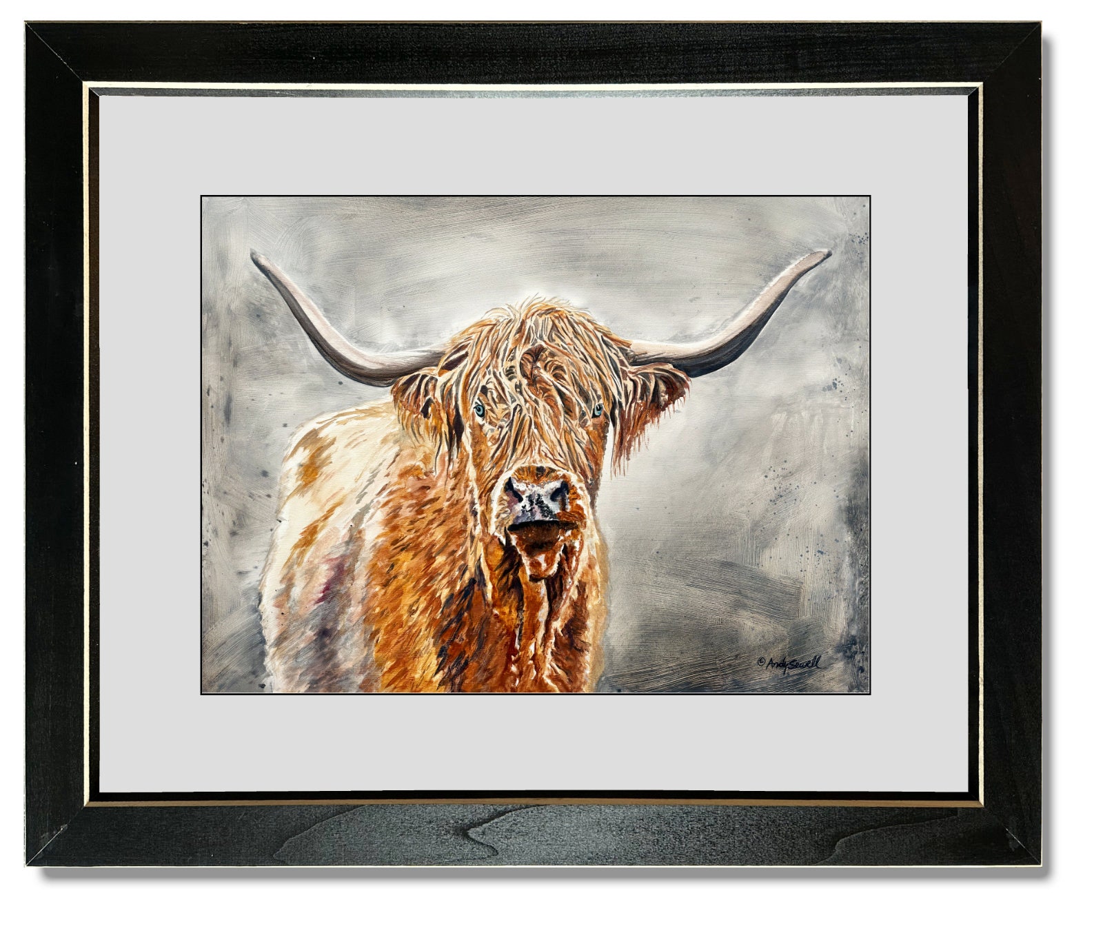 Scottish Highlander Art Print, Cow Wall Art, Highlander Wall Art, Hairy ...