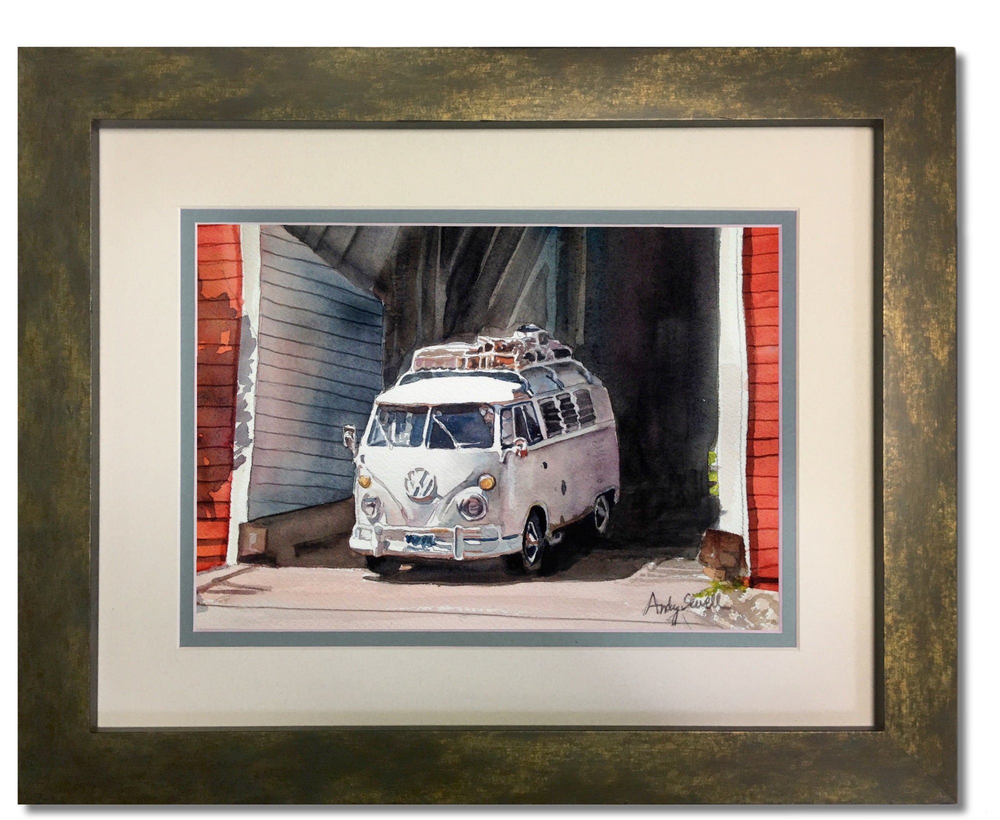 Vintage VW Bus Art Print - a Limited Edition S/n Giclee Art Print From ...