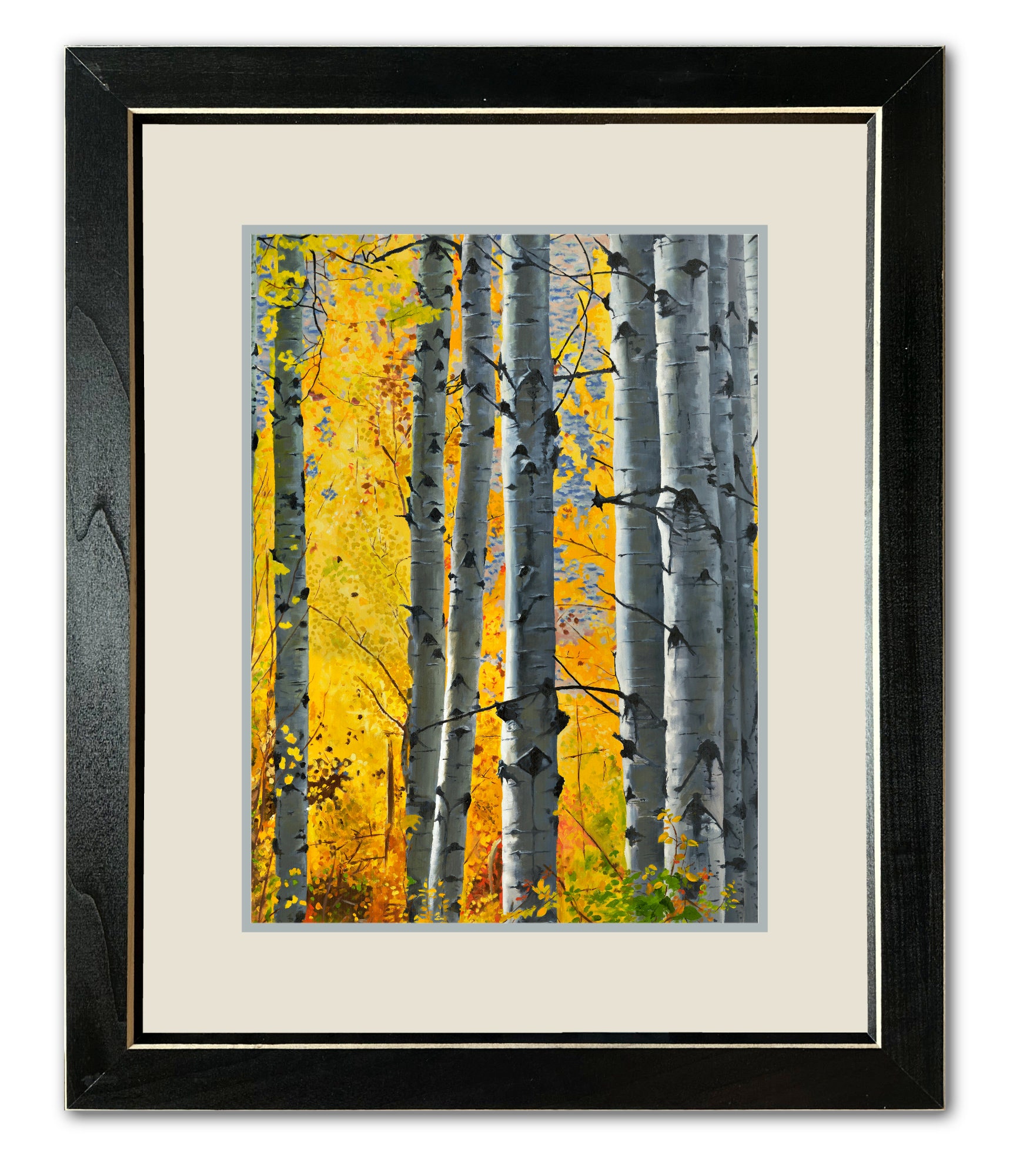 Aspen Art Print, Aspen Tree Wall Art, Yellow Aspen Art Print, Aspen ...