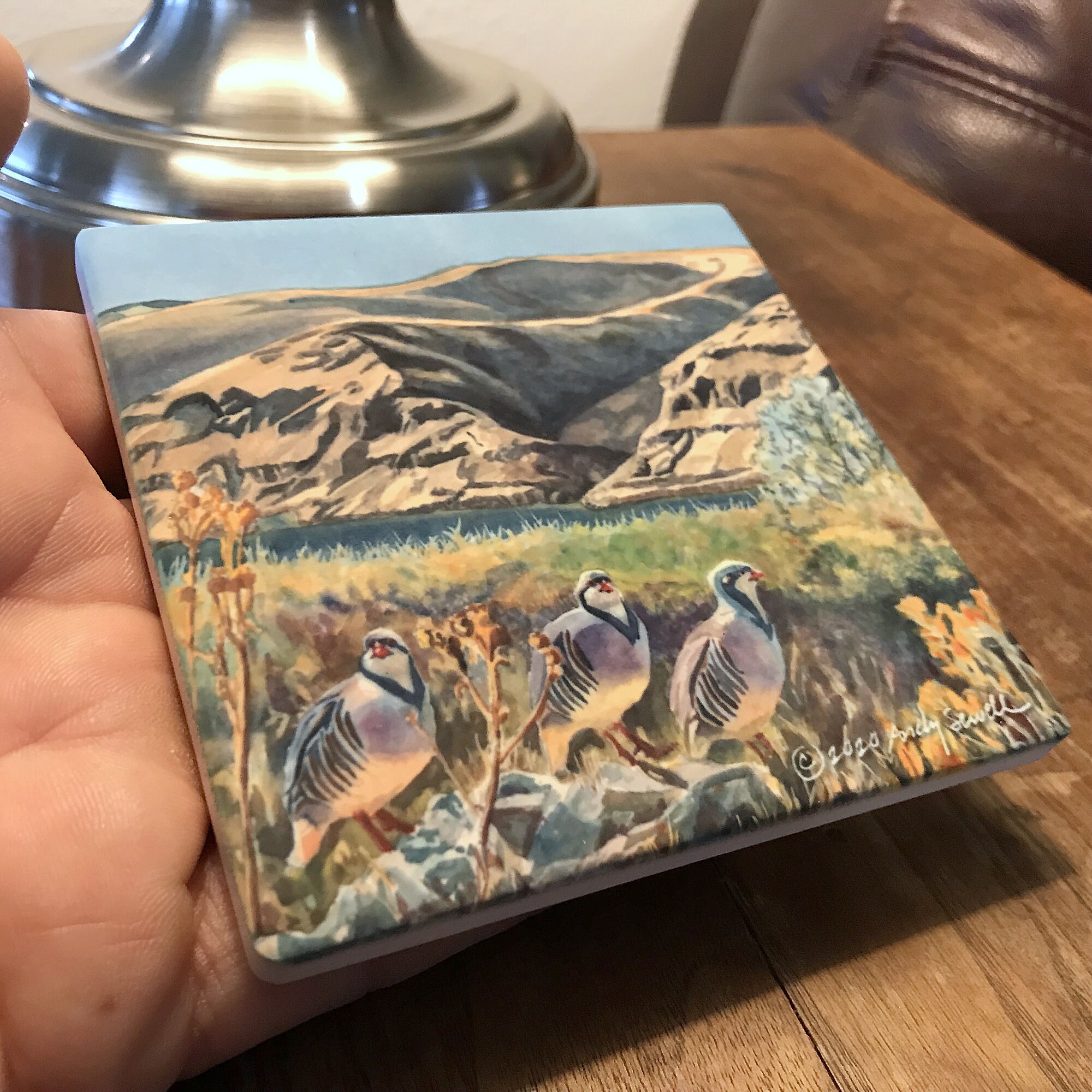 Chukar ART PRINT an open ed. giclee reprod of Chukars, game bird wall ...