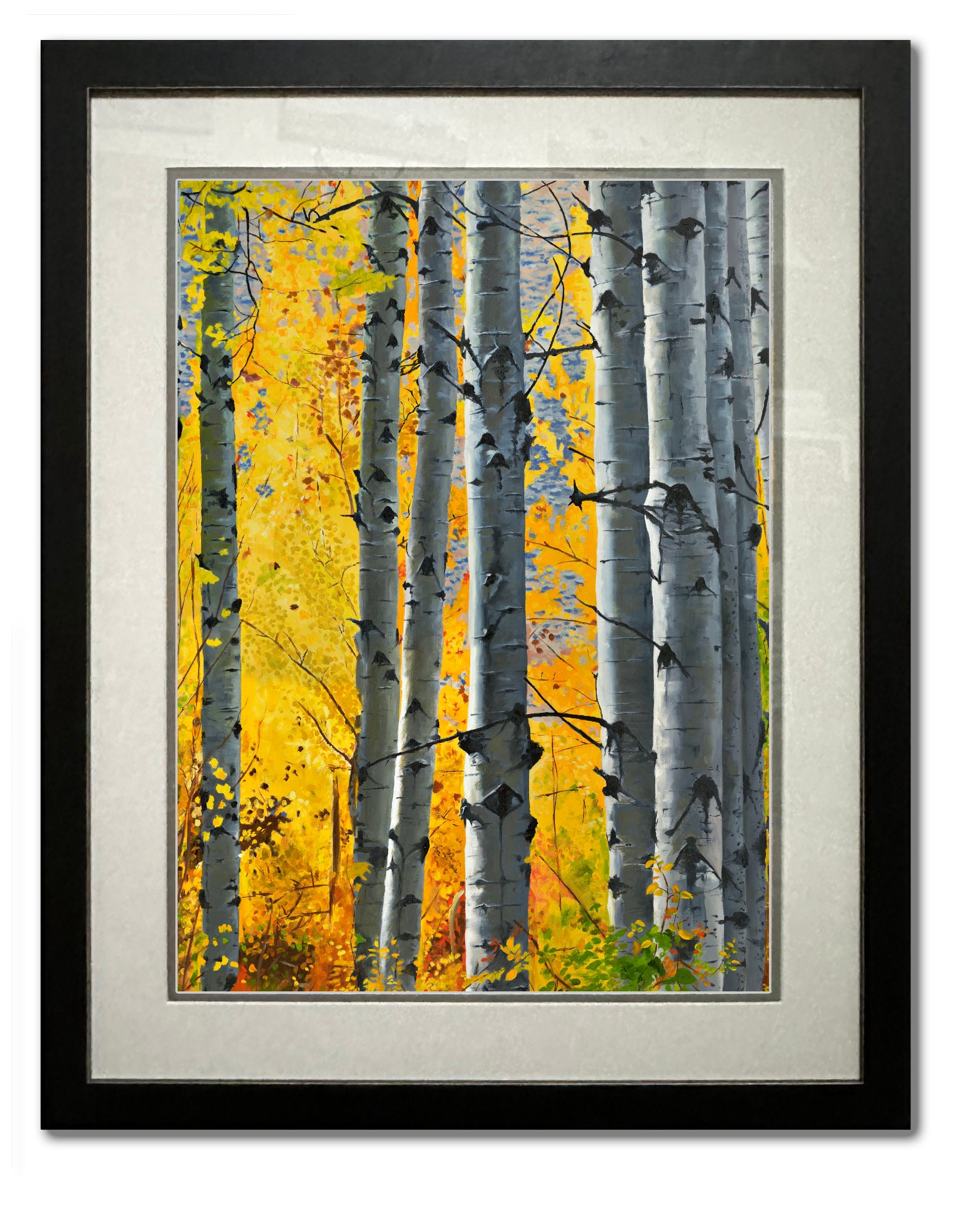 Aspen Art Print, Aspen Tree Wall Art, Yellow Aspen Art Print, Aspen ...