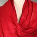 Long Red Scarf Textured With Clear Sequins Here & There Luxury Diva ...