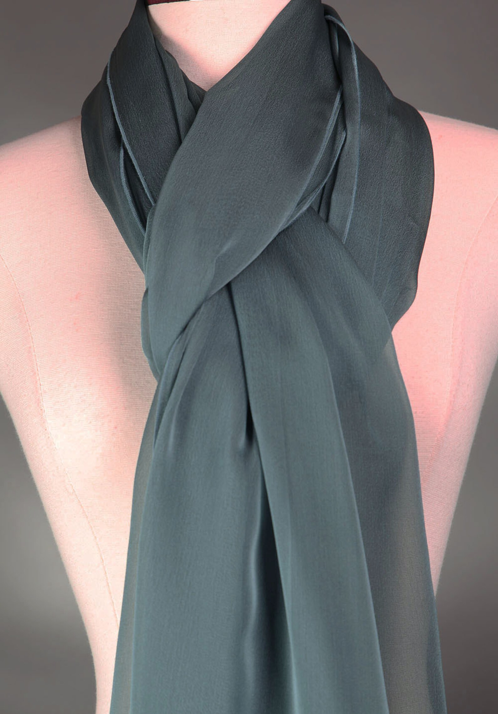 Long Blue Scarf Iridescent Long Scarf Ladies Fashion Neck Scarves Muted ...