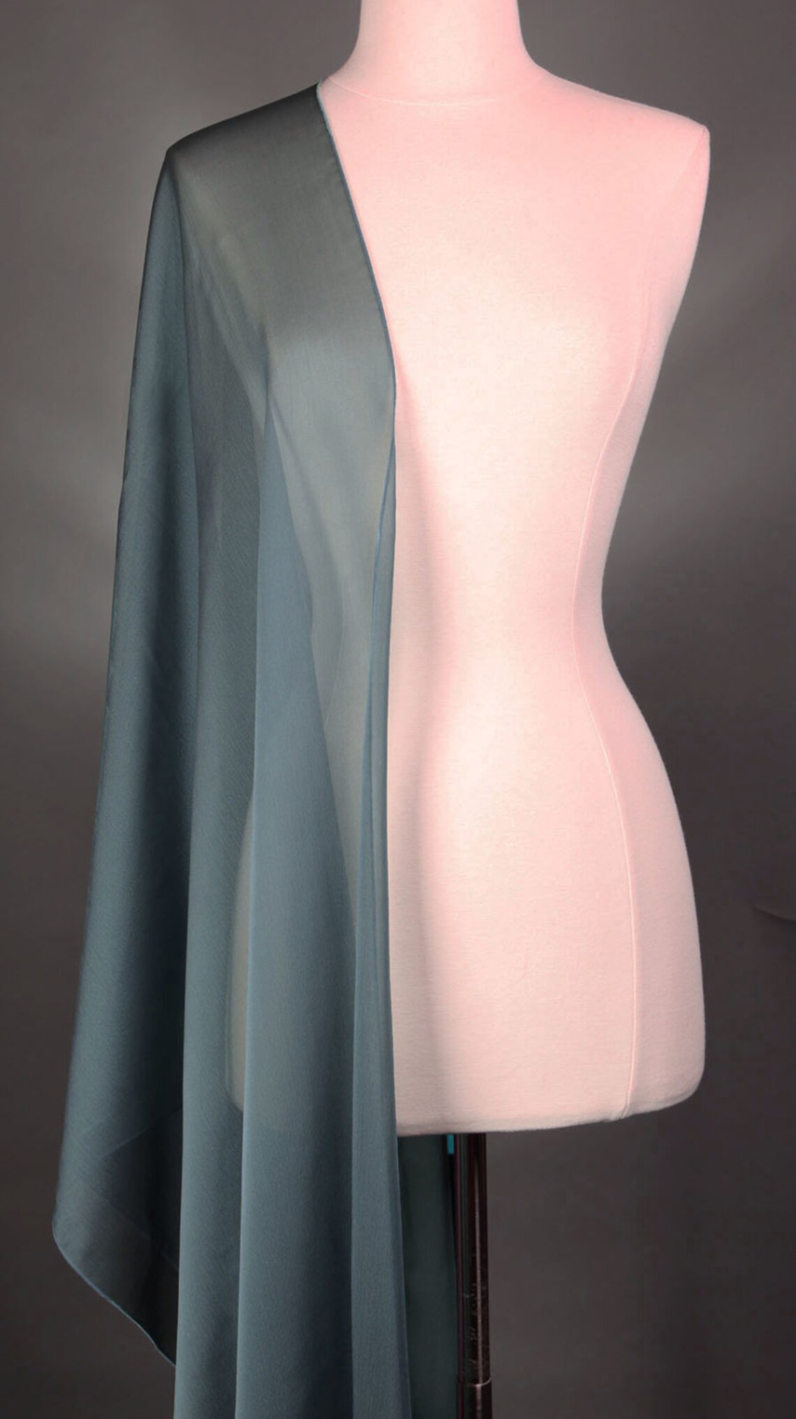 Long Blue Scarf Iridescent Long Scarf Ladies Fashion Neck Scarves Muted ...