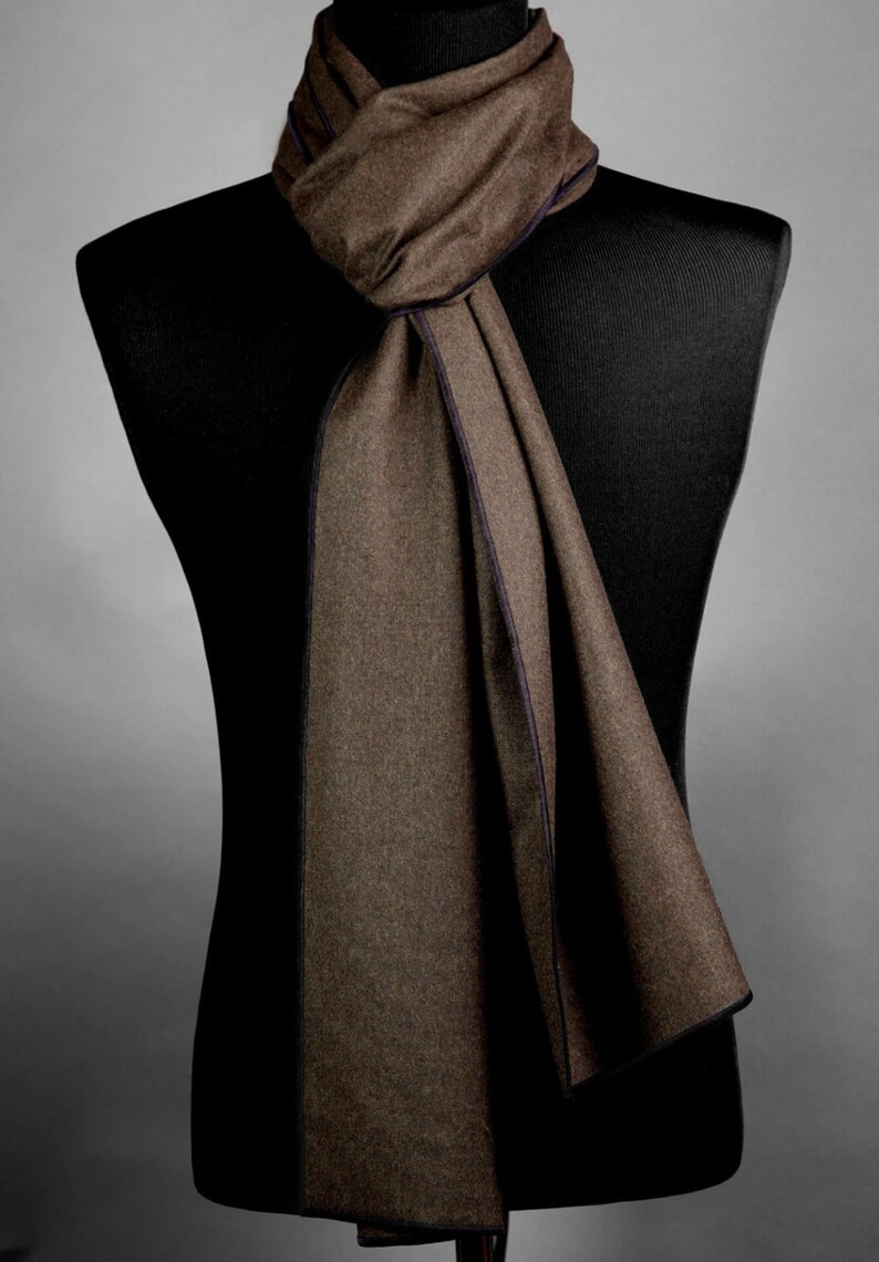 Dark Brown Scarf Wool Scarf Long Scarves Handmade Scarves Winter Scarf ...