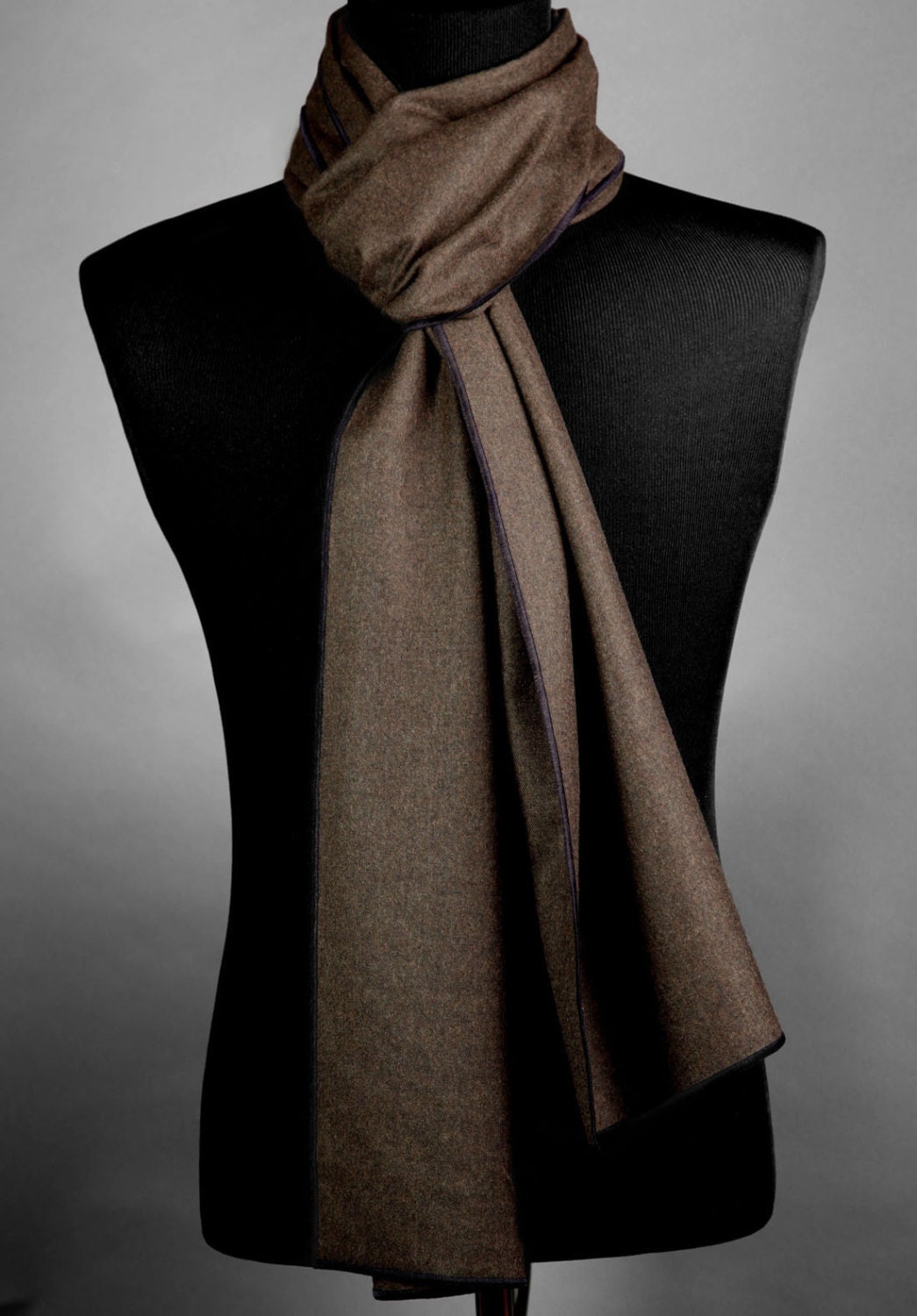 Dark Brown Scarf Wool Scarf Long Scarves Handmade Scarves Winter Scarf ...