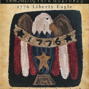 E-pattern Instant! 1776 Liberty Eagle. 2 in 1 Punch Needle Pattern ...