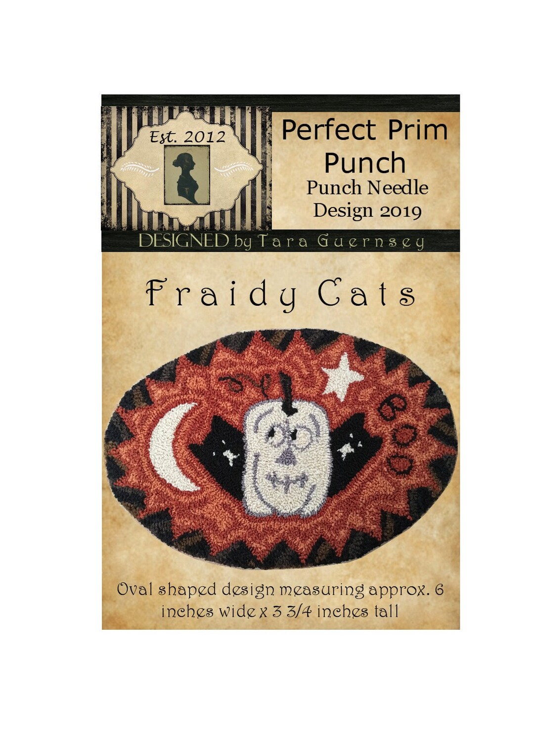 Fraidy Cats INSTANT PATTERN Punch Needle Embroidery Digital Pdf ...
