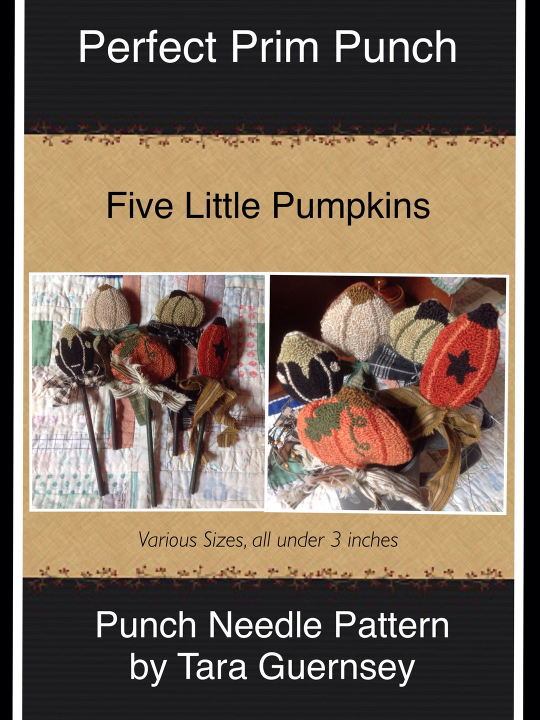 Instant E-pattern! Five Little Pumpkins Punch Needle Pattern. Perfect ...