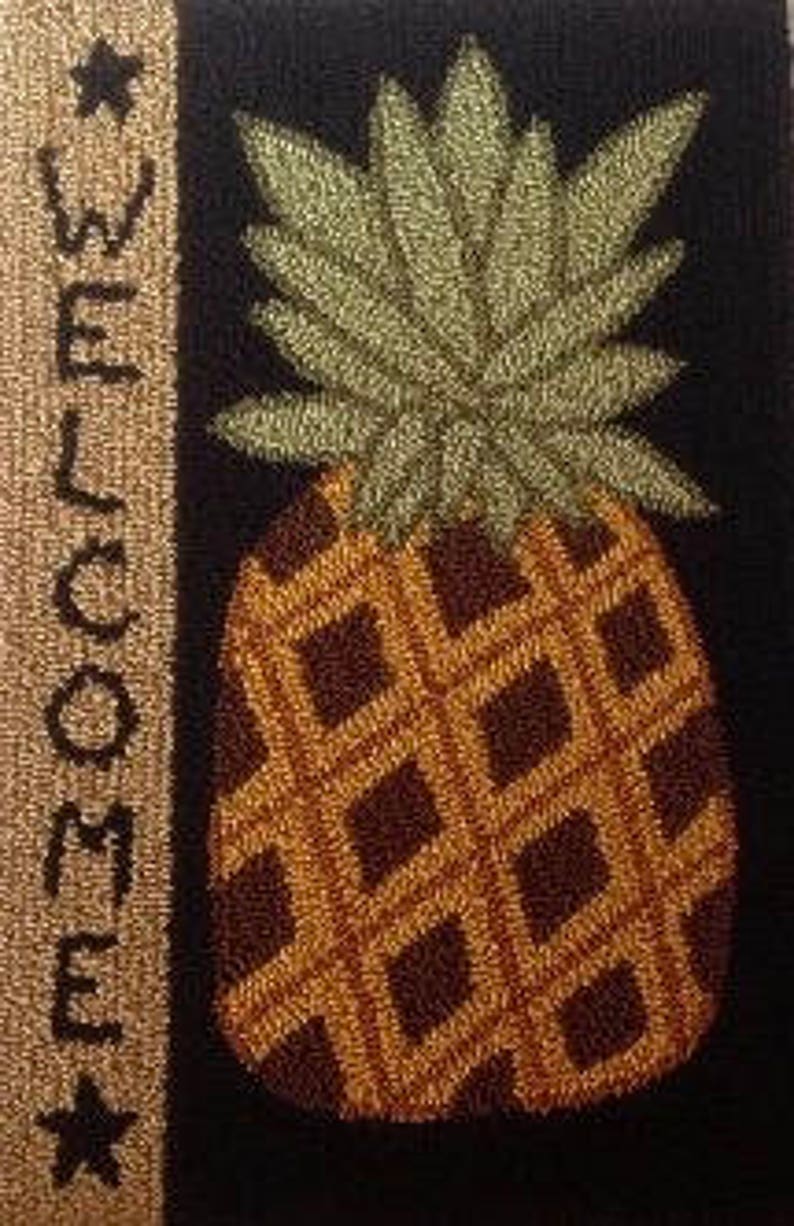 Instant Digital E-pattern! Punch Needle Pineapple Welcome Sign ...