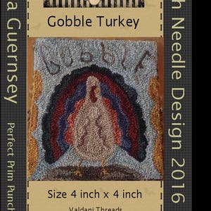 Instant Download E-pattern! Gobble Turkey. Perfect Prim Punch Design ...