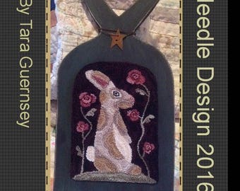Primitive Bunny Punch Needle Pattern - Etsy
