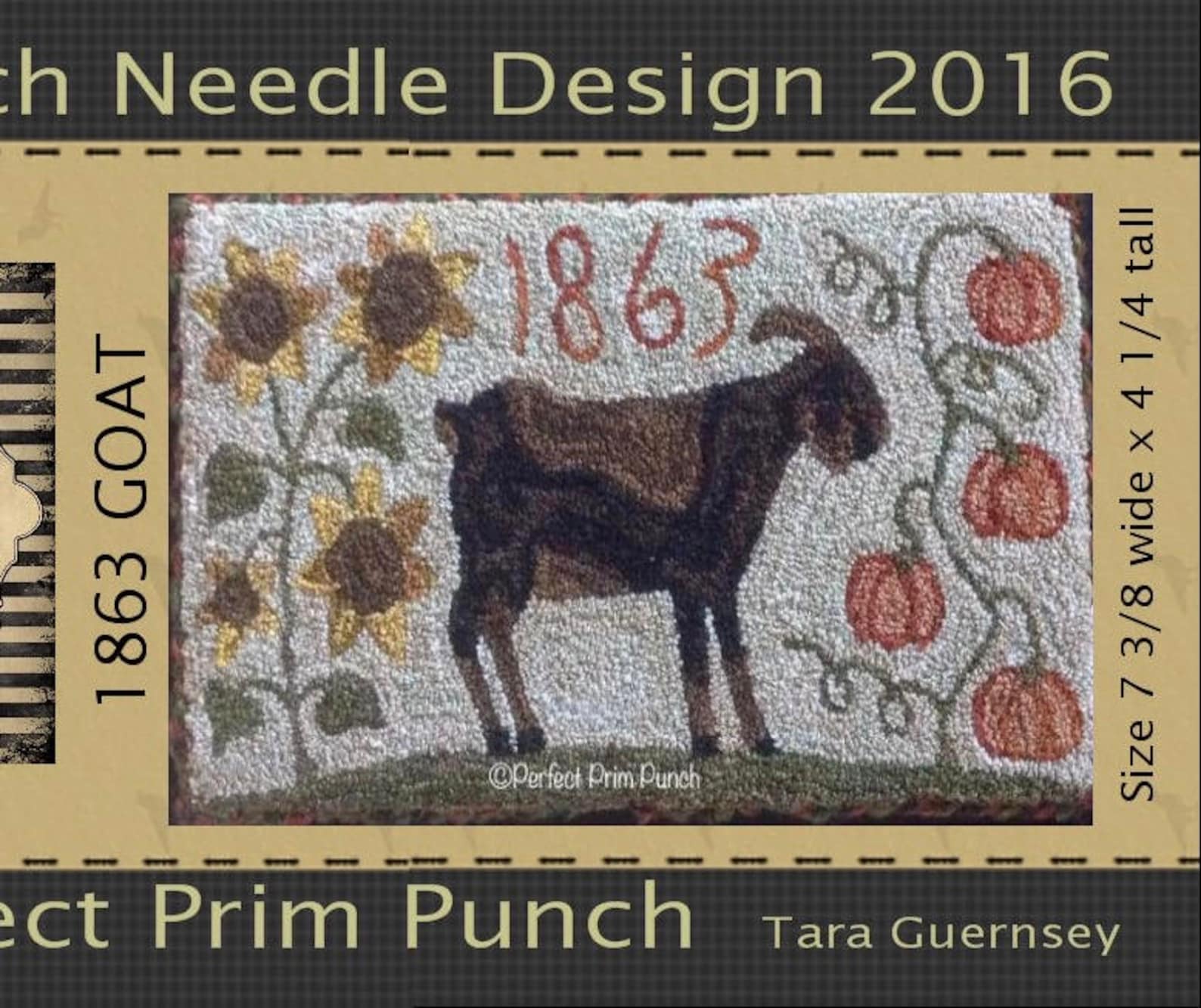 E-pattern Instant 1863 Goat. Perfect Prim Punch 2016 Design. | Etsy