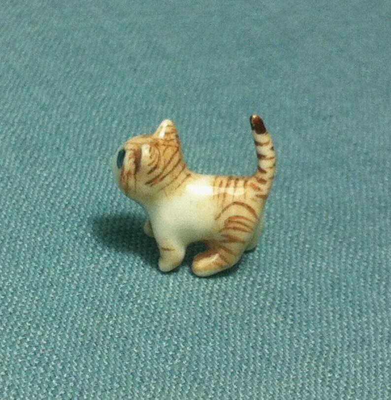 Miniature Ceramic Cat Kitty Baby Mini Animal Cute Little Tiny | Etsy