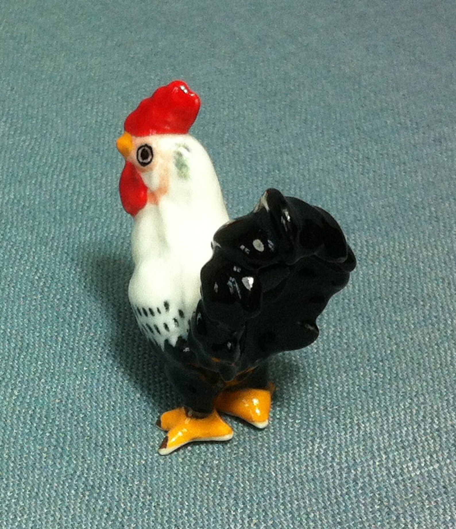 Miniature Ceramic Rooster Hen Chicken Animal Cute Little Tiny - Etsy