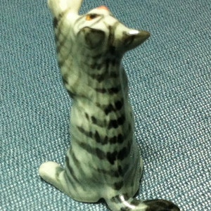 Miniature Ceramic Cat Kitty Standing Animal Cute Little Tiny - Etsy