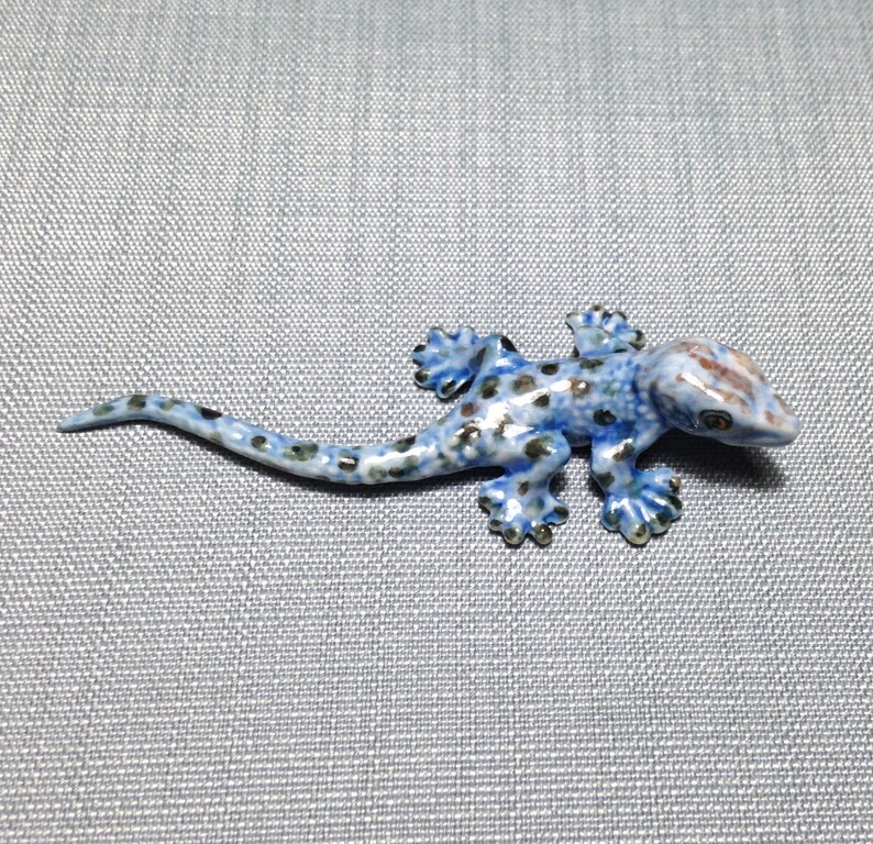 Miniature Ceramic Gecko Lizard Reptile Animal Cute Little Tiny - Etsy
