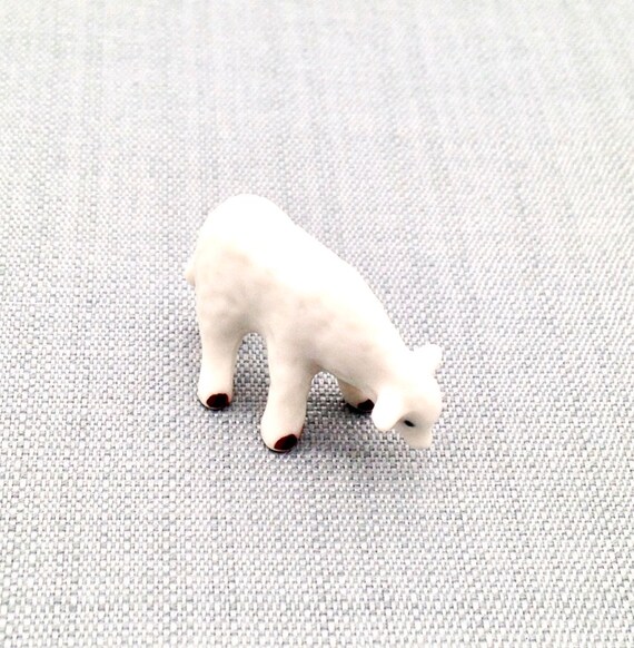 Miniature Ceramic Lamb Baby Sheep Animal Cute Little Tiny - Etsy