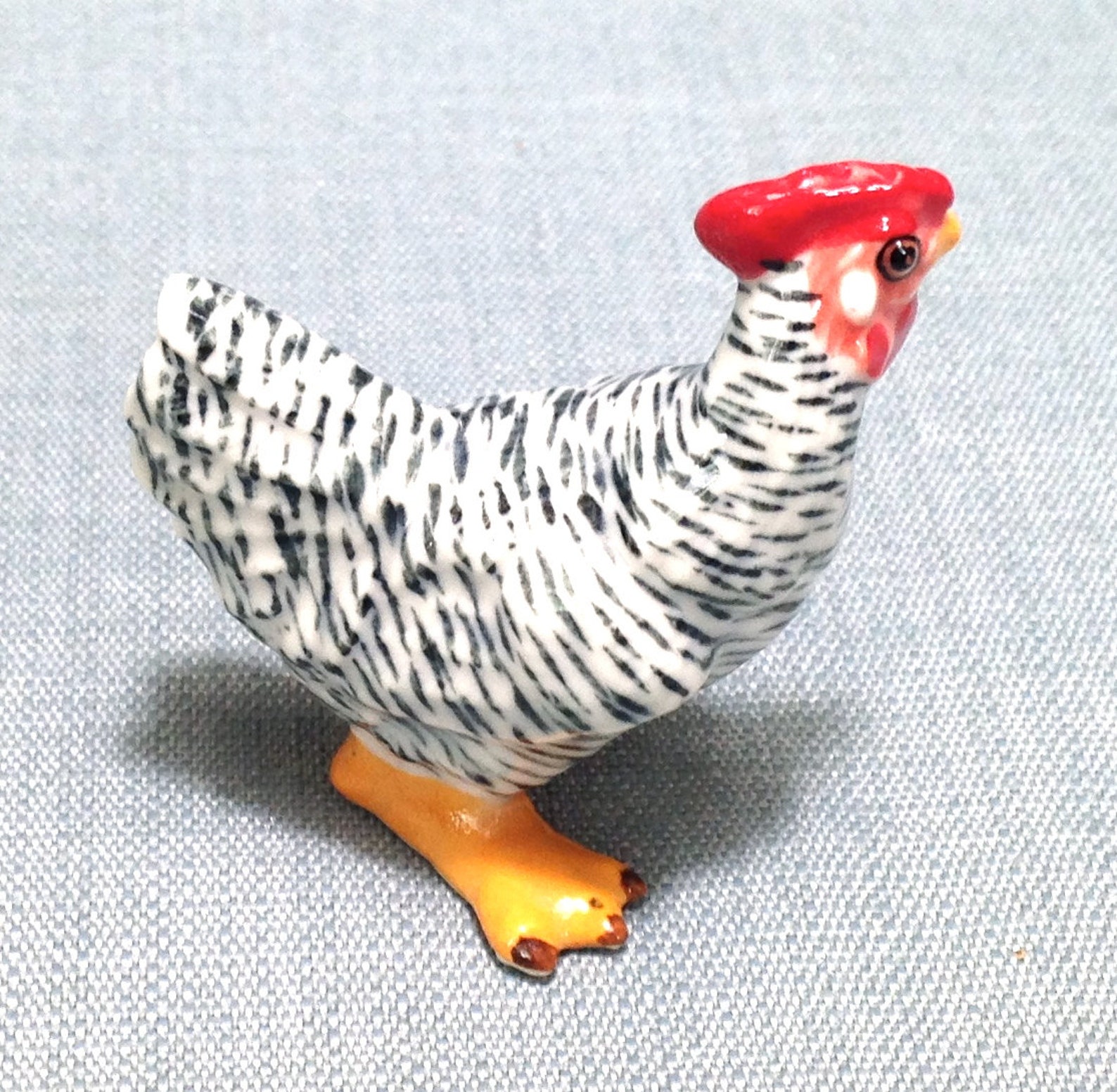 Miniature Ceramic Rooster Hen Chicken Animal Cute Little Tiny | Etsy