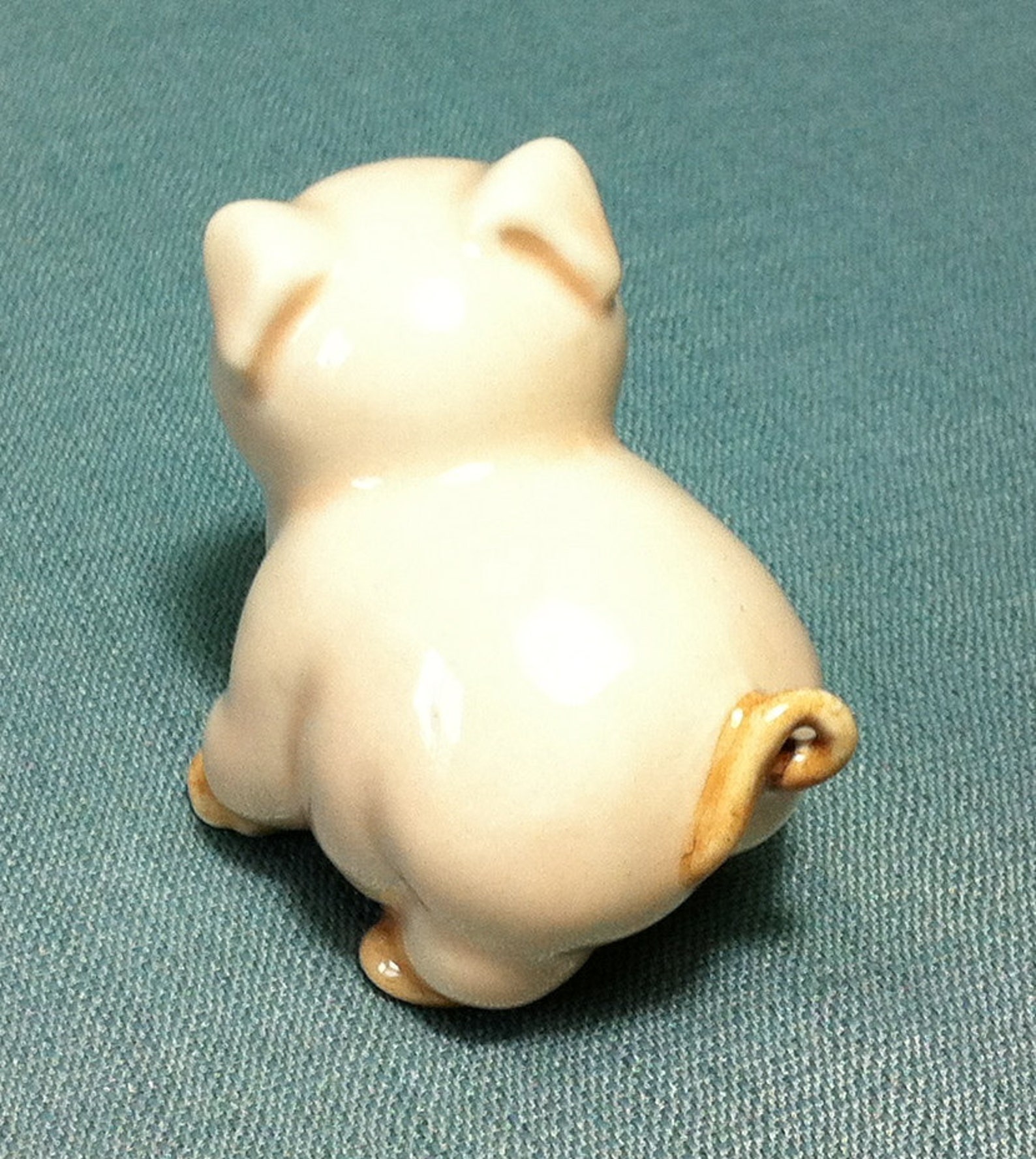 Miniature Ceramic Pig Pork Piglet Fat Animal Cute Little Tiny | Etsy
