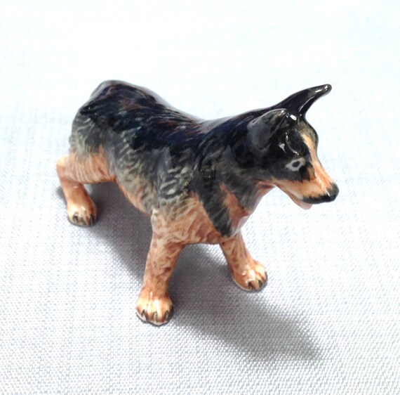 Miniature Ceramic German Shepherd Dog Animal Cute Little Tiny | Etsy