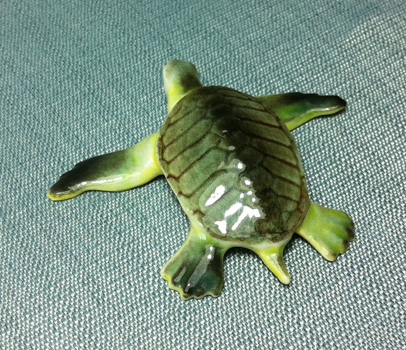 Miniature Ceramic Turtle Reptile Sea Animal Cute Little Tiny | Etsy