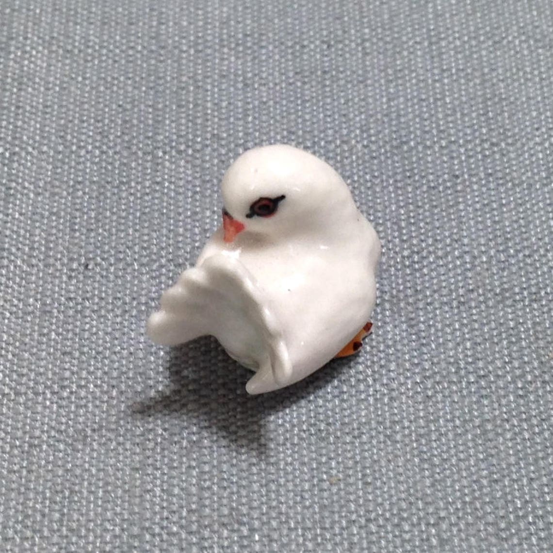 Miniature Ceramic White Dove Bird Animal Cute Little Tiny | Etsy