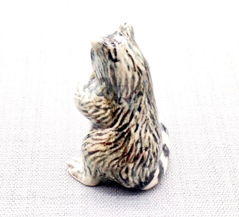 Miniature Ceramic Raccoon Sitting Animal Cute Little Tiny - Etsy