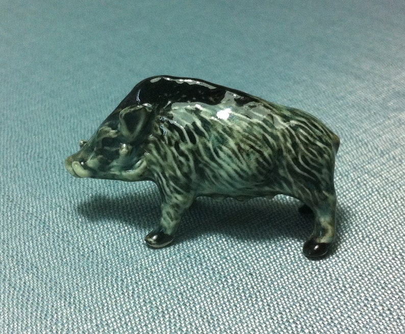 Miniature Ceramic Wild Boar Razorback Animal Cute Little Tiny - Etsy