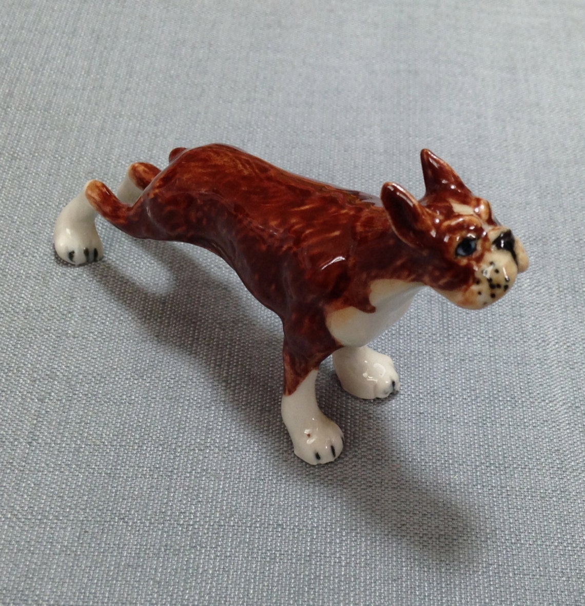Miniature Ceramic American Boxer USA Dog Animal Cute Little | Etsy