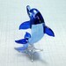 Hand Blown Glass Miniature Dolphin Fish Sea Ocean Animal Blue - Etsy