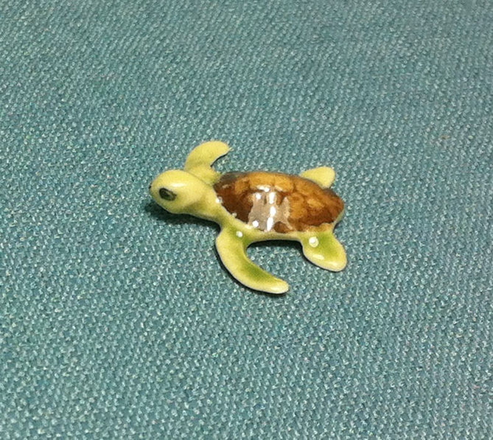 Miniature Ceramic Turtle Baby Reptile Sea Animal Cute Little - Etsy